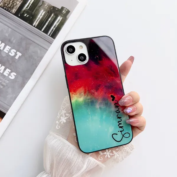 Premium Gradient Color Name Glass Case – Phone Pro