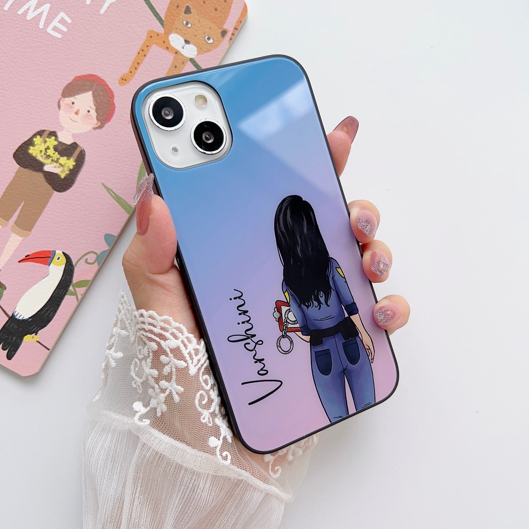 Police Glass Case With Customised Name – Phone Pro